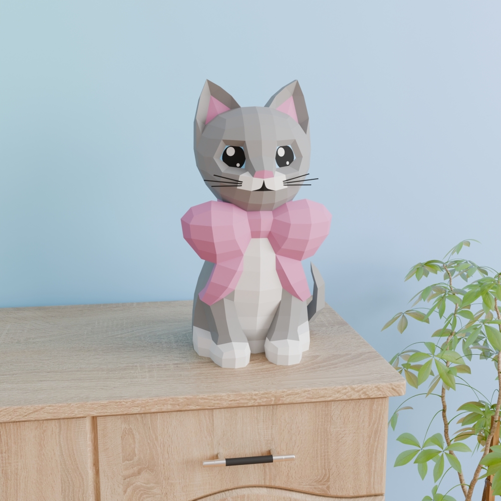 Cat With Bow Tie | PaperPoly